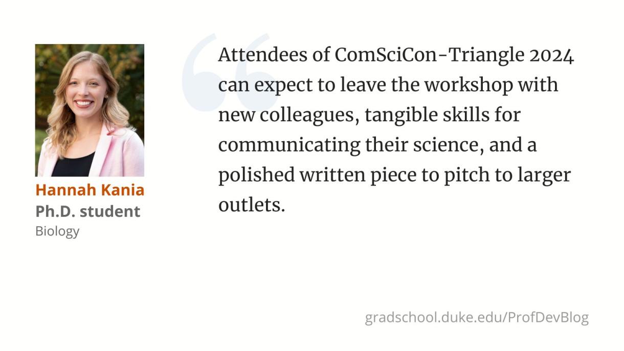 Take a Step into Science Communication at ComSciCon-Triangle | The Graduate School